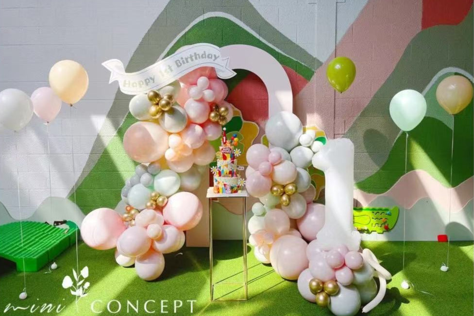 Premium Birthday Balloon Setup - Complete Party Package with Garland ...